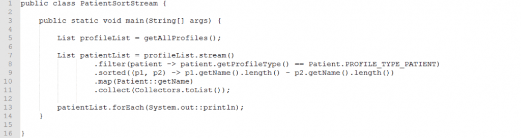 JAVA8: Fewer Lines of Code
